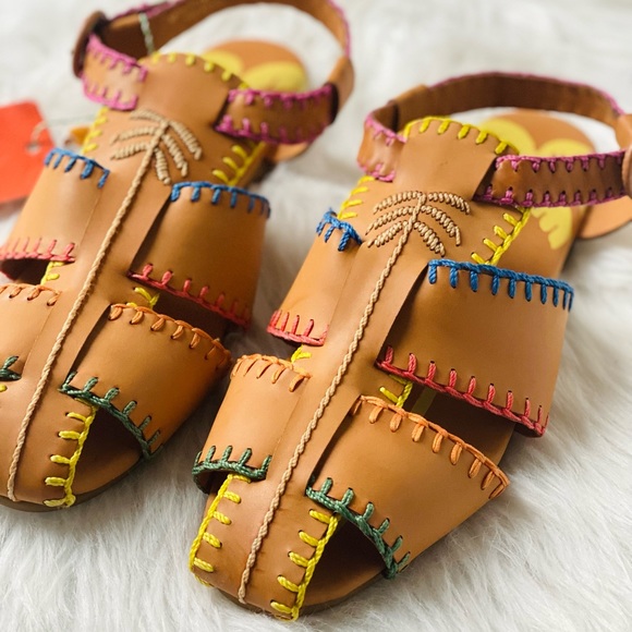 FARM Rio | Shoes | Farm Rio Brazil Whipstitch Palm Tree Sandals | Poshmark